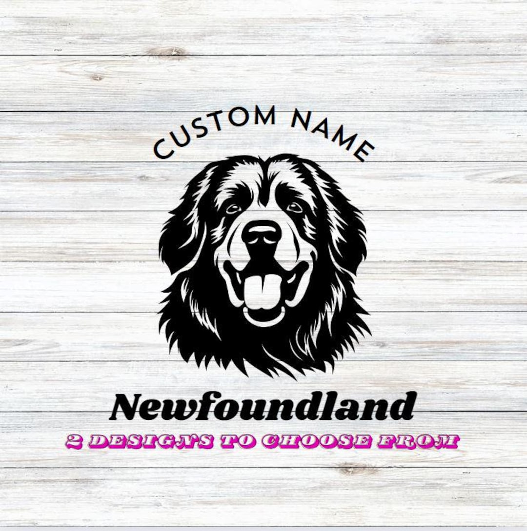 Newfoundland Car Decal; Vinyl Dog Sticker for Car, Kennel, Bowl, Window ...