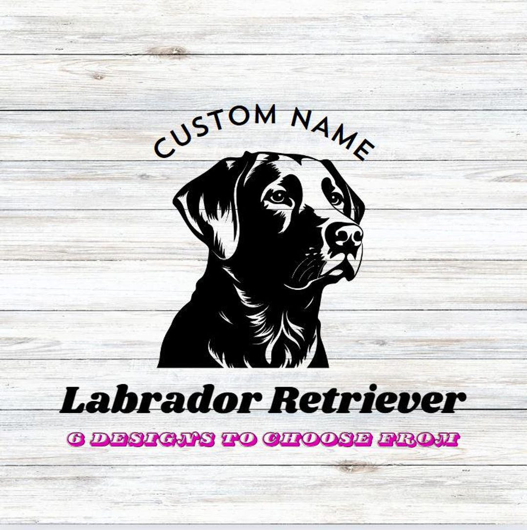 Labrador Retriever Car Decal; Vinyl Dog Sticker for Car, Kennel, Bowl ...