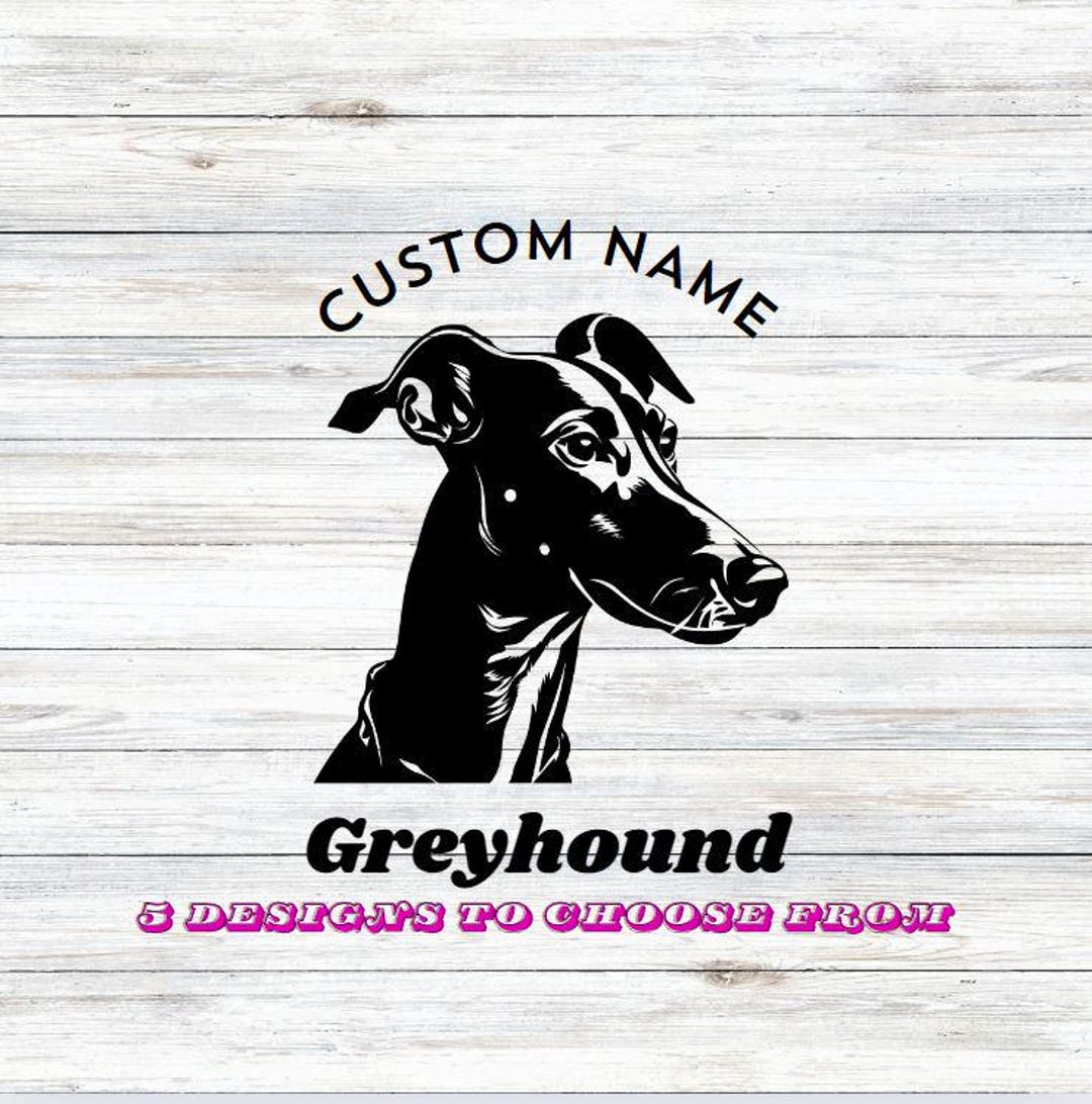 Greyhound Car Decal; Vinyl Dog Sticker for Car, Kennel, Bowl, Window ...