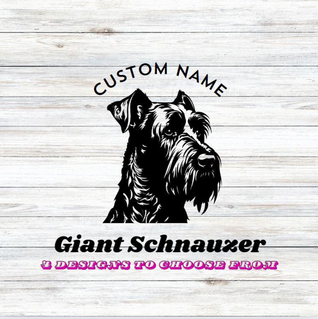 Giant Schnauzer Car Decal; Vinyl Dog Sticker for Car, Kennel, Bowl ...