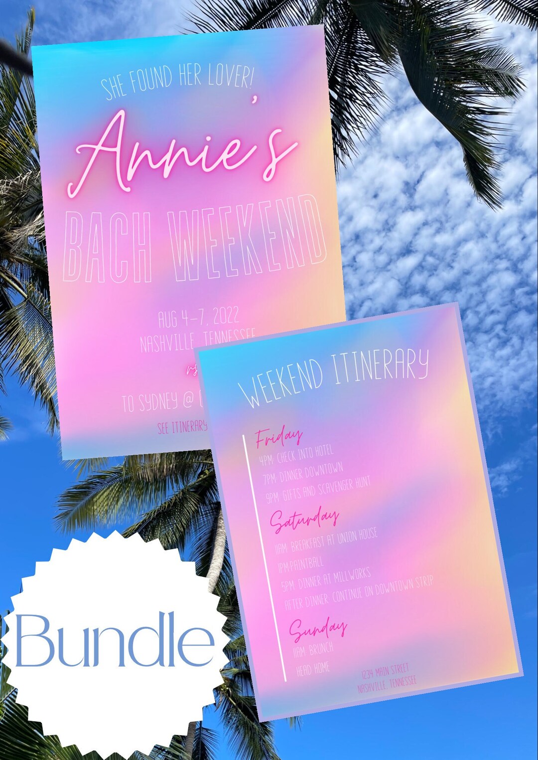 Taylor Swift lover Inspired Bachelorette Invitation and Weekend ...