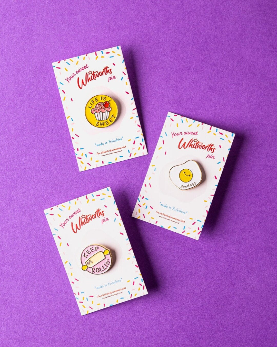 Pack of 3 Celebration Enamel Pins / Badges - Etsy