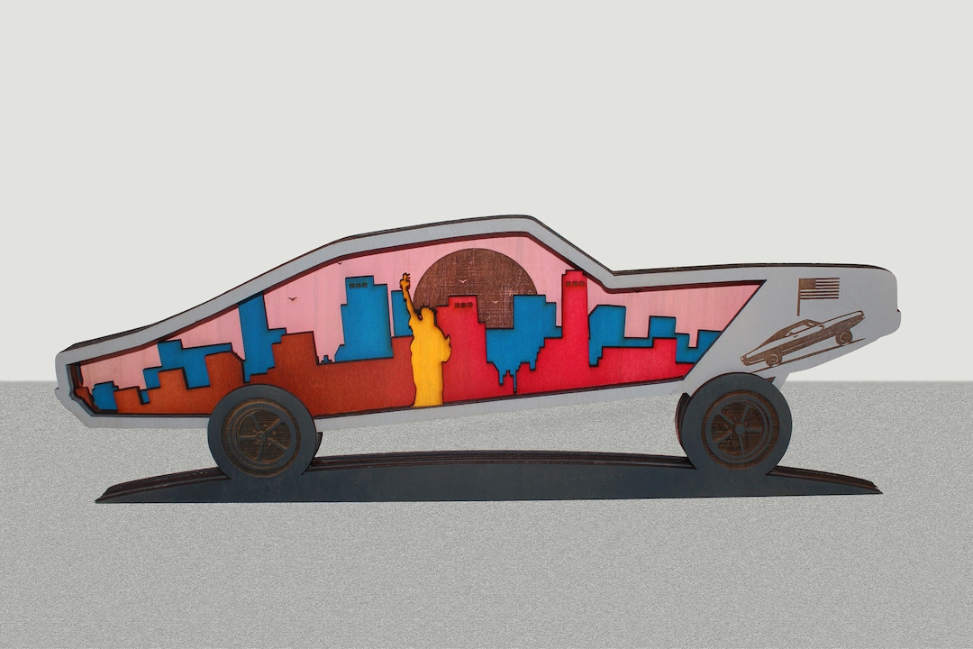 3D Car SVG Multilayer SVG Laser Cut File for Glowforge - Etsy