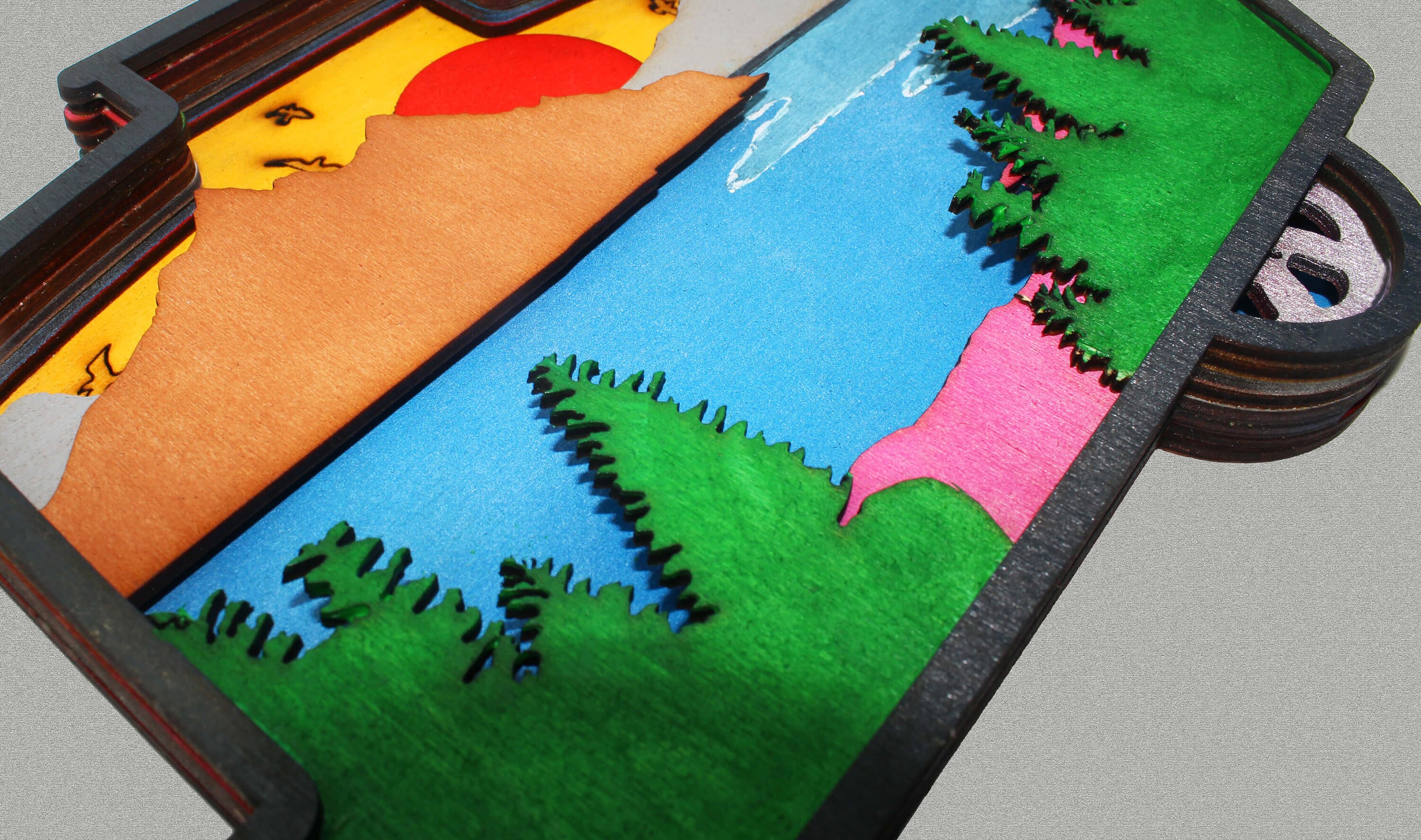 3D Camper SVG - Multilayer SVG Laser Cut File for Glowforge, Cricut and ...