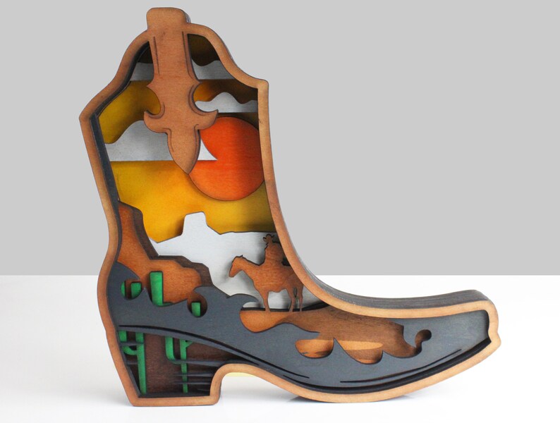 Digital Files / Laser Cut Files / SVG File for Glowforge / 3D Effect ...