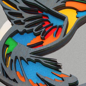 3D Bird SVG - Multilayer SVG Laser Cut File for Glowforge, Cricut and ...