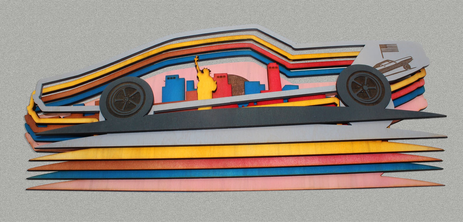 3D Car SVG - Multilayer SVG Laser Cut File for Glowforge, Cricut and ...