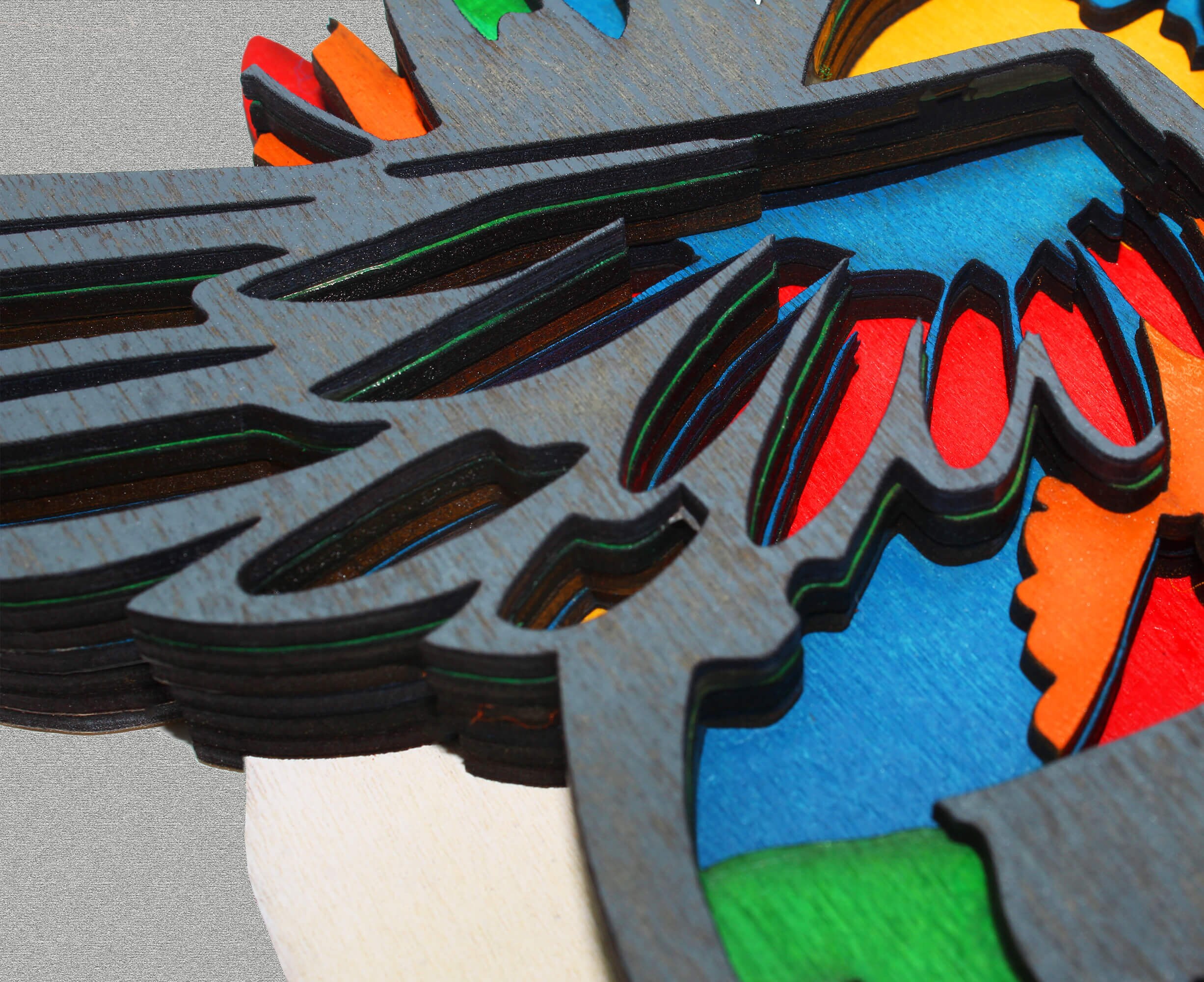 3D Bird SVG - Archivo de corte láser SVG multicapa para Glowforge ...