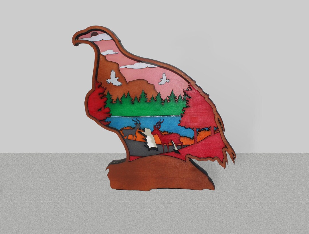 3D Eagle SVG Multilayer SVG Laser Cut File for Glowforge - Etsy Australia