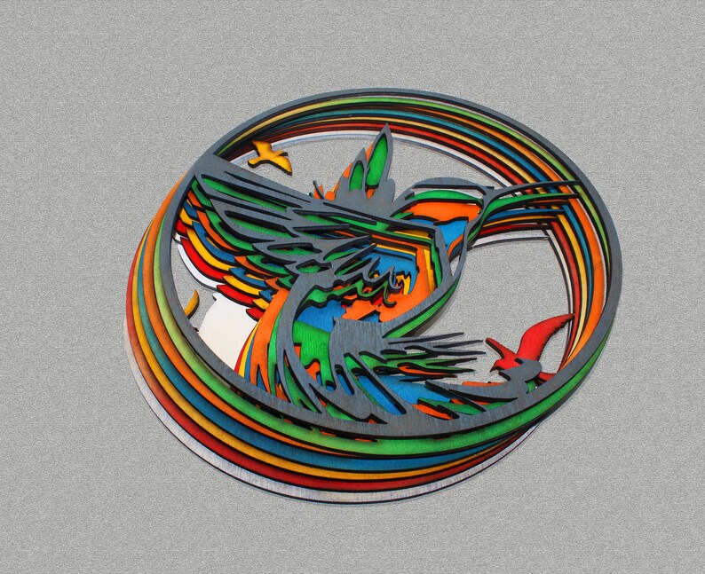 3D Bird SVG - Multilayer SVG Laser Cut File for Glowforge, Cricut and ...