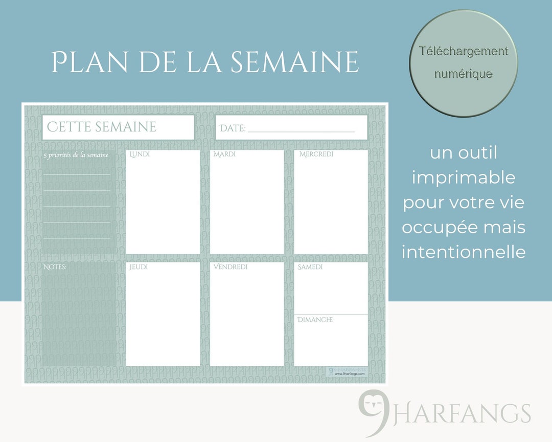 This Week Printable Weekly Planner for Your Intentional Life -letter ...