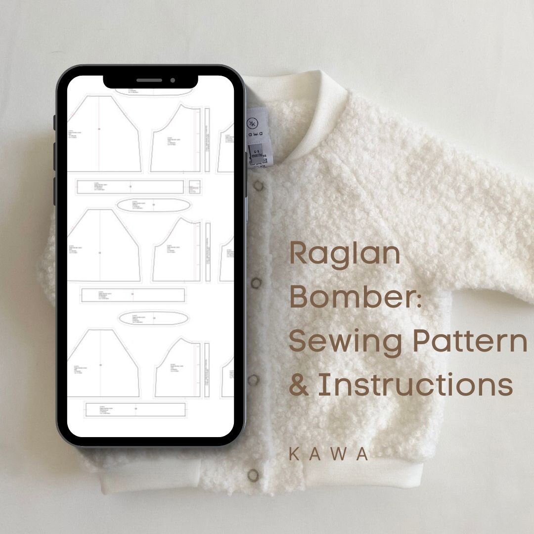 Kawa Raglan Bomber Jacket Pattern - Sizes 6-18M | DIY Toddler Outerwear ...