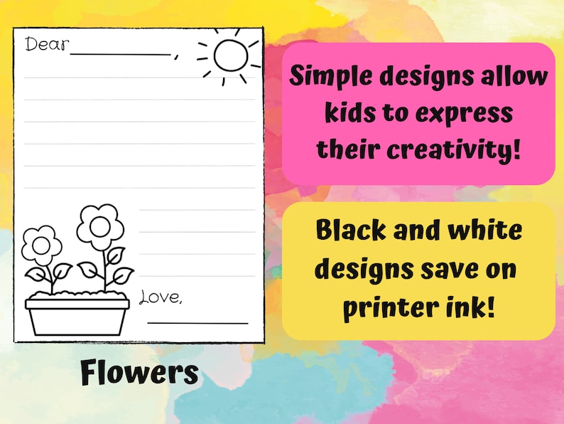 Printable Kid's Penpal Letter Template Pack | Animals, Unicorns ...