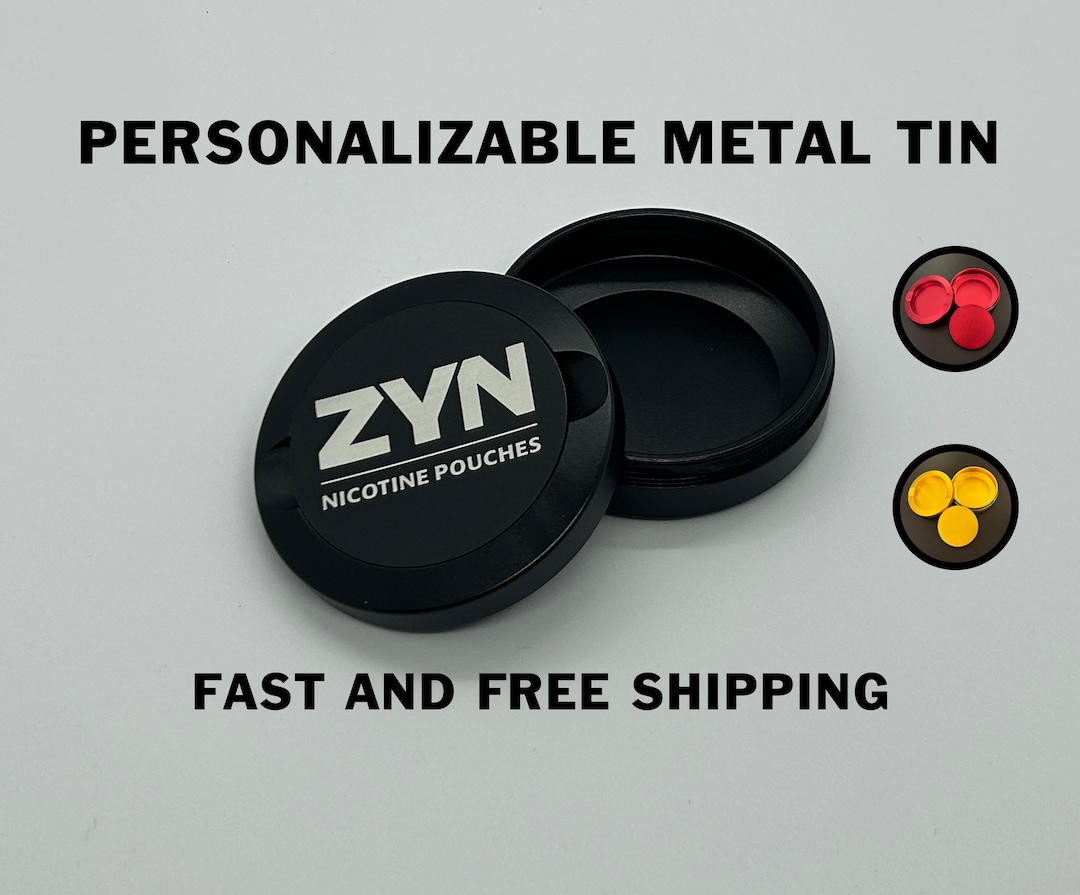 Personalizable Metal Zyn Tin, Custom Snus Can, Metal Zyn Container, Dip ...