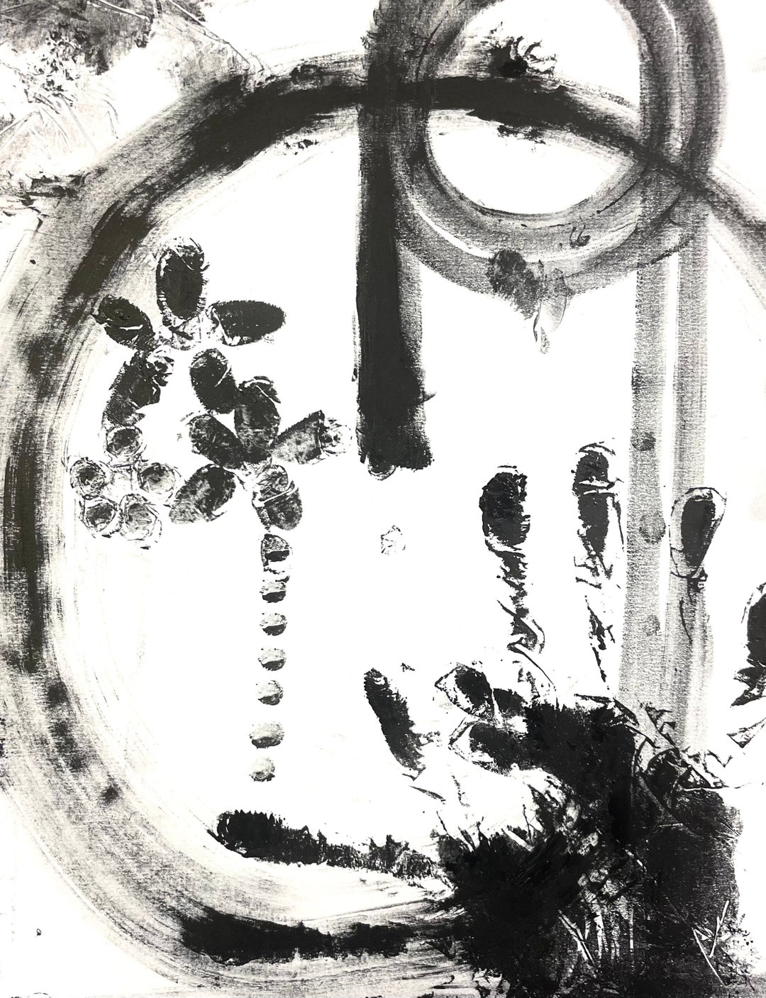 A3 Black & White Ink Poster - Etsy