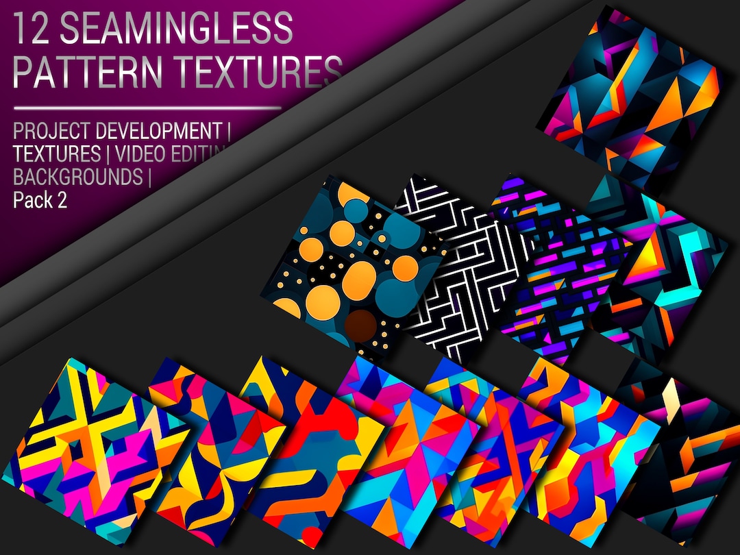 12 Seamingless Abstract Pattern Textures for Project Development ...