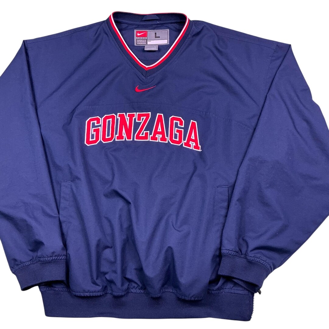 Y2K Nike Gonzaga Bulldogs Center Check Pullover Jacket. Stitched Logo ...