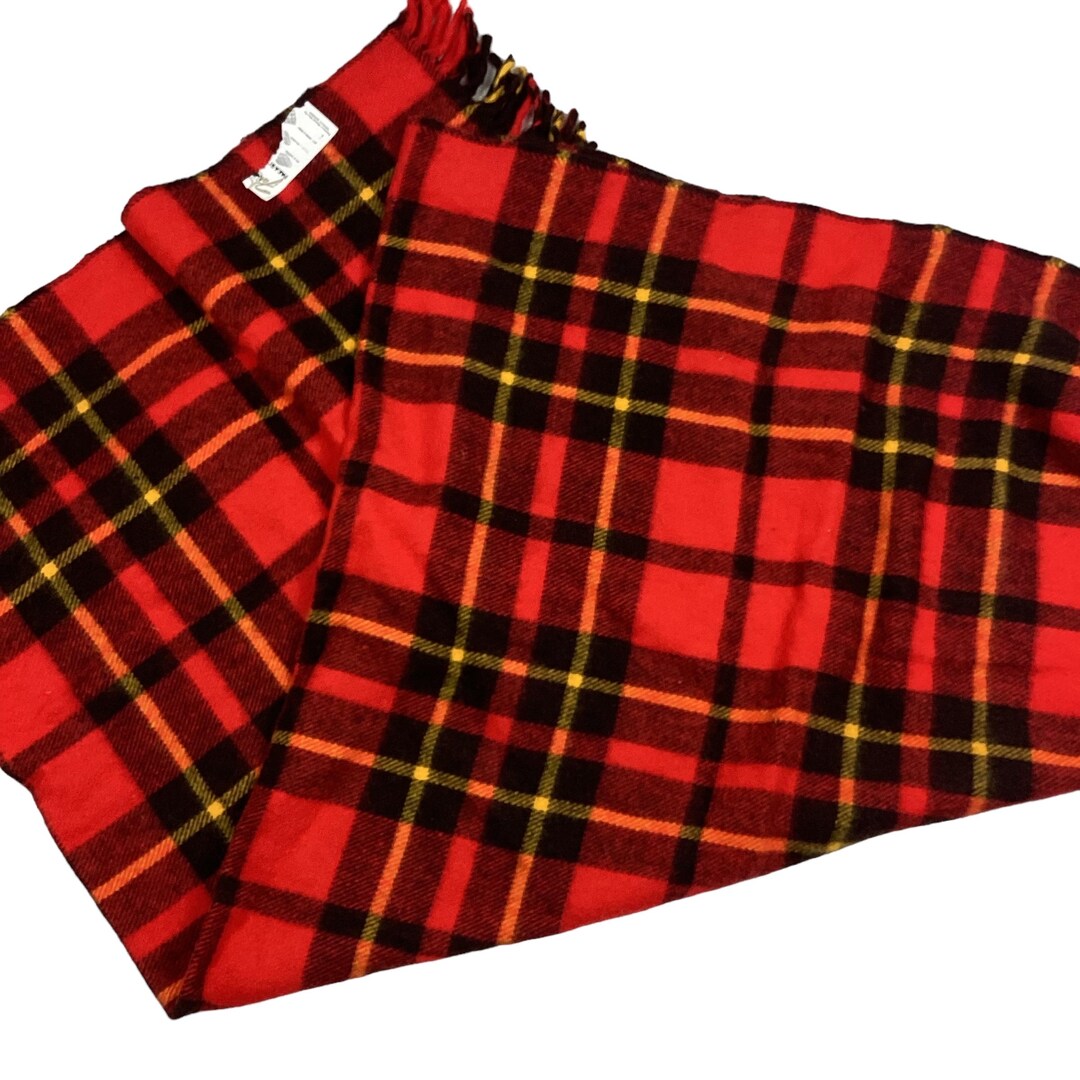 Vintage Faribo Plaid 1950s/60s Throw Blanket. Made in the USA. 50 X 60 ...