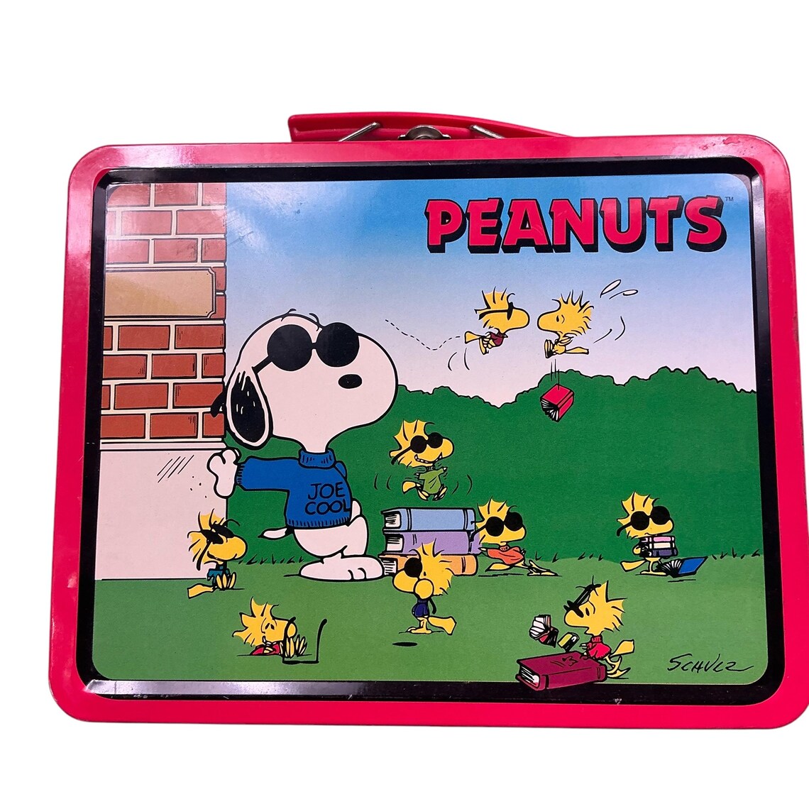 Vintage 90s Snoopy Peanuts Tin Lunchbox. 1998. Charles Schultz. Snoopy ...