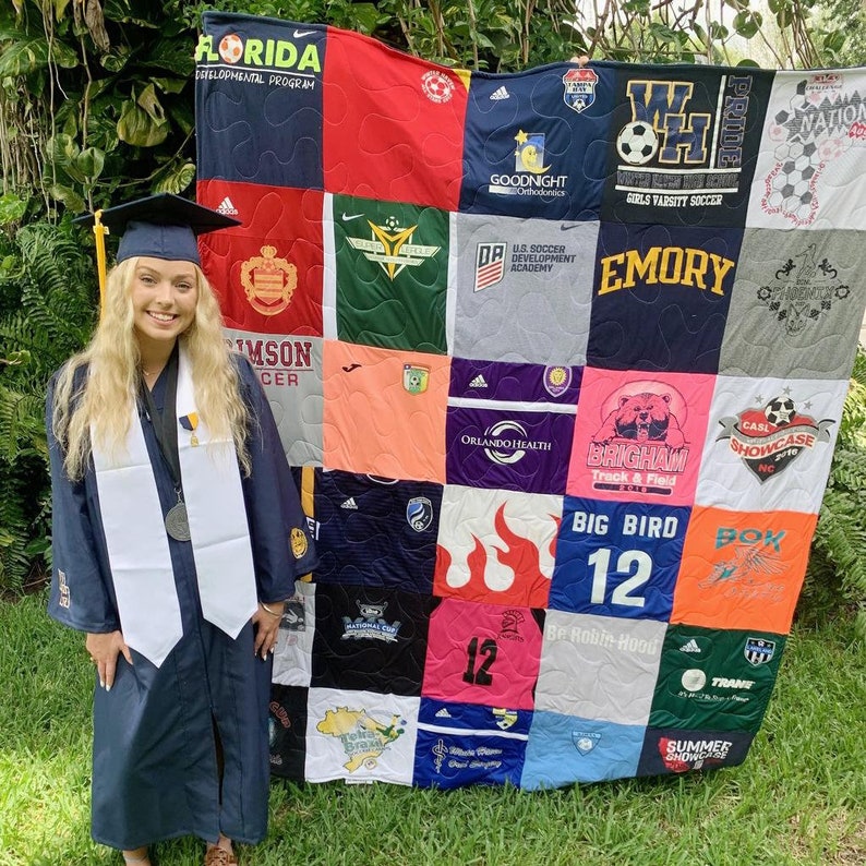 Memorystitch Premium T-shirt Quilt, Long-arm Stitching, Custom Quilt ...