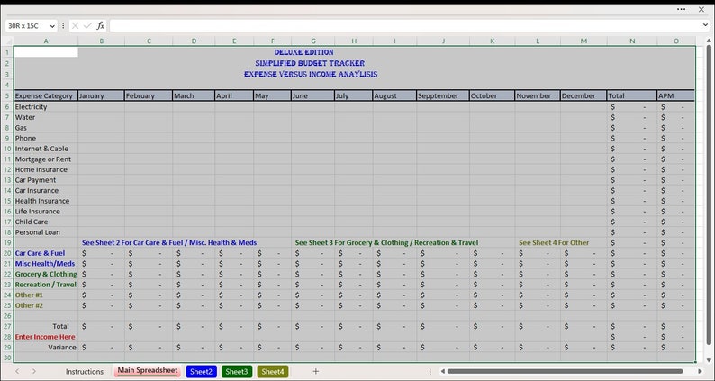 Checkbook Register for PC or Android. Excel Checkbook Register, Excel ...