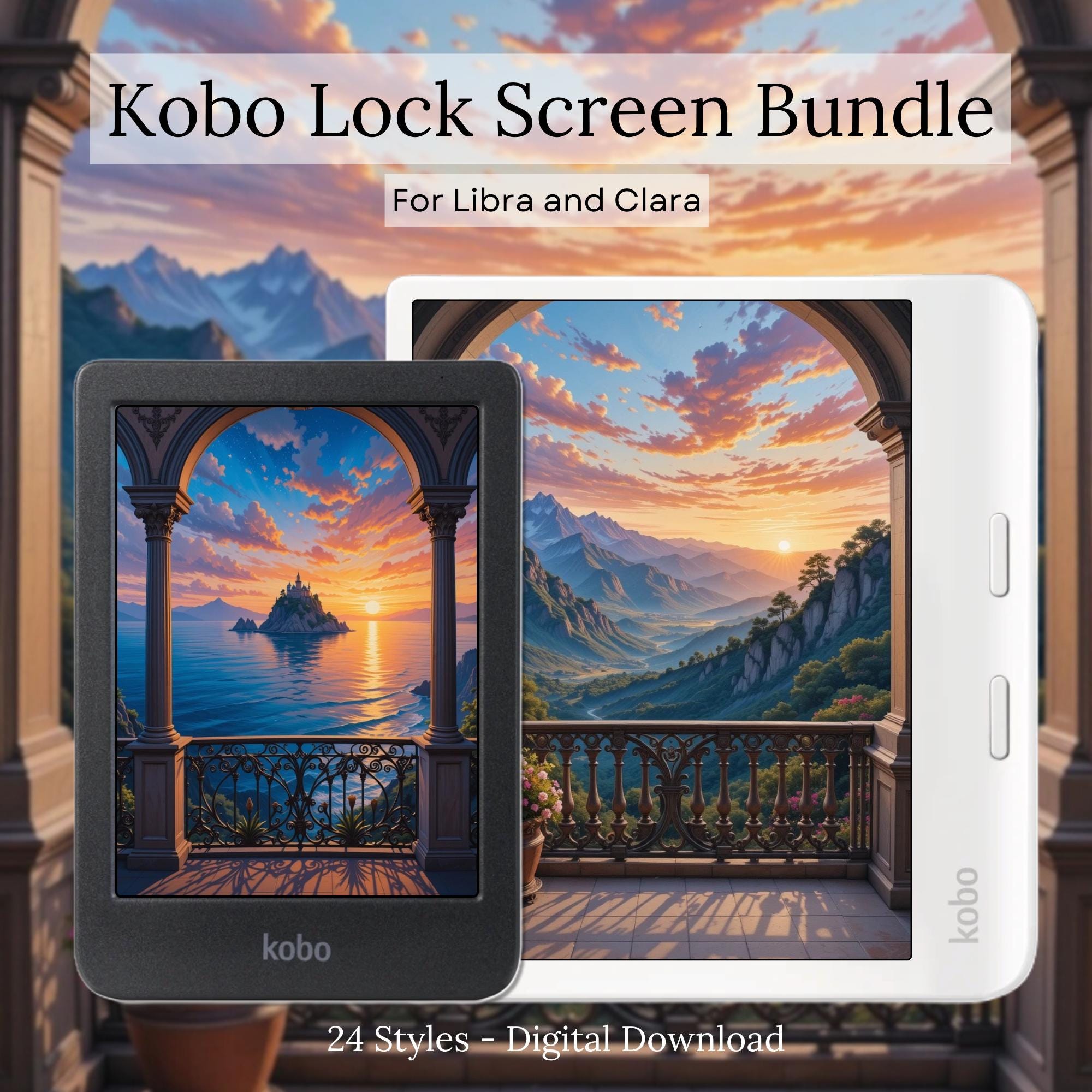 24 Lock Screens for Kobo Libra Colour and Kobo Clara Bw/colour ...