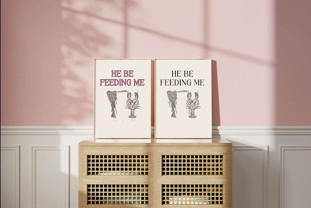 He Be Feeding Me Pasta and Lobster, Downloadable Print, Digital Art ...