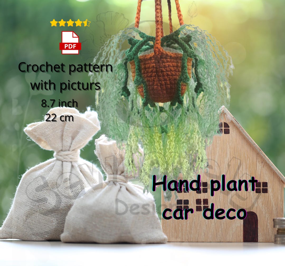 Car Plant Crochet Pattern DIY Succulent Decor - Etsy