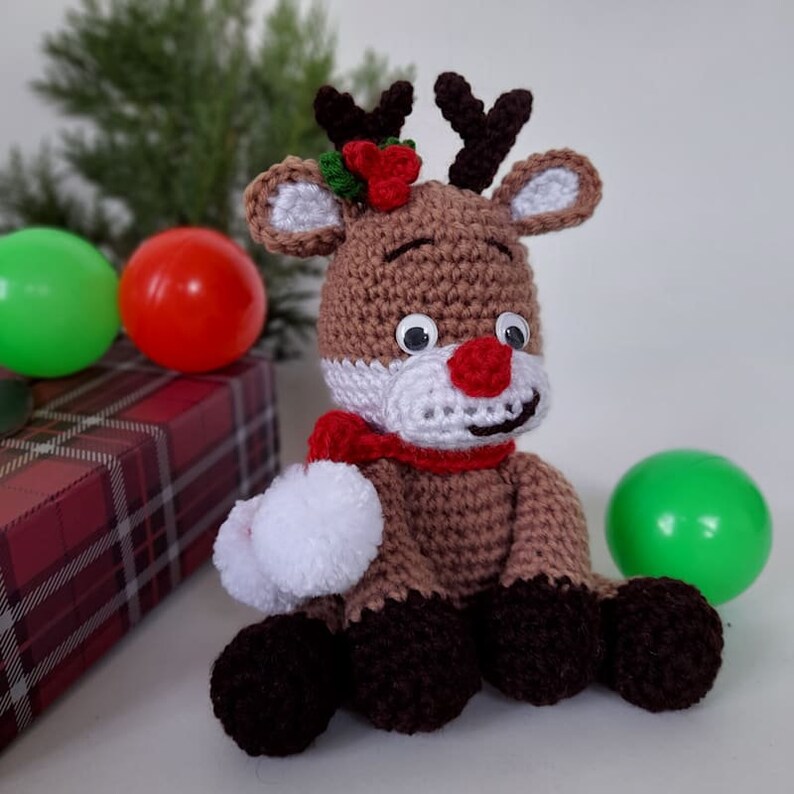 Christmas Reindeer Crochet | Pattern Complete Guide English PDF - Etsy