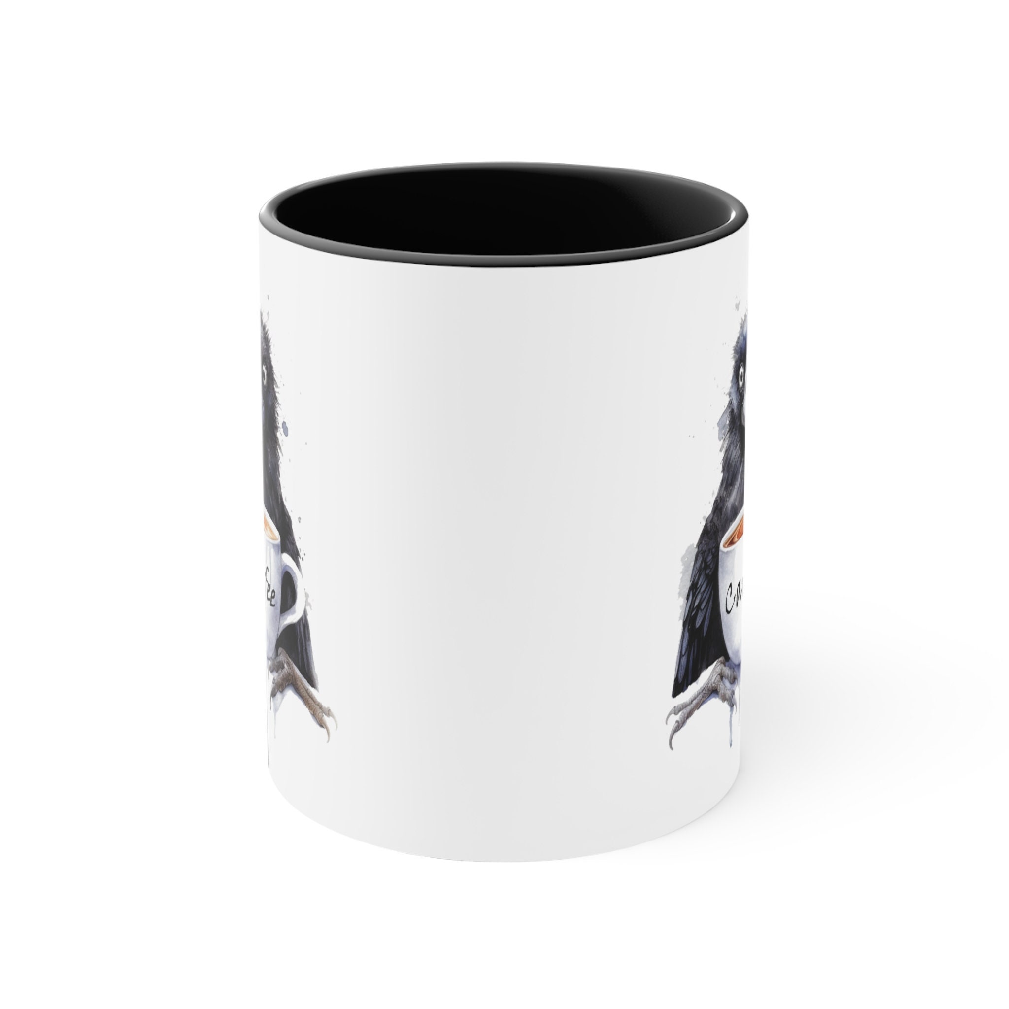 Cawfee Crow Funny Art Coffee Mug Accent Coffee Mug, 11oz - Etsy
