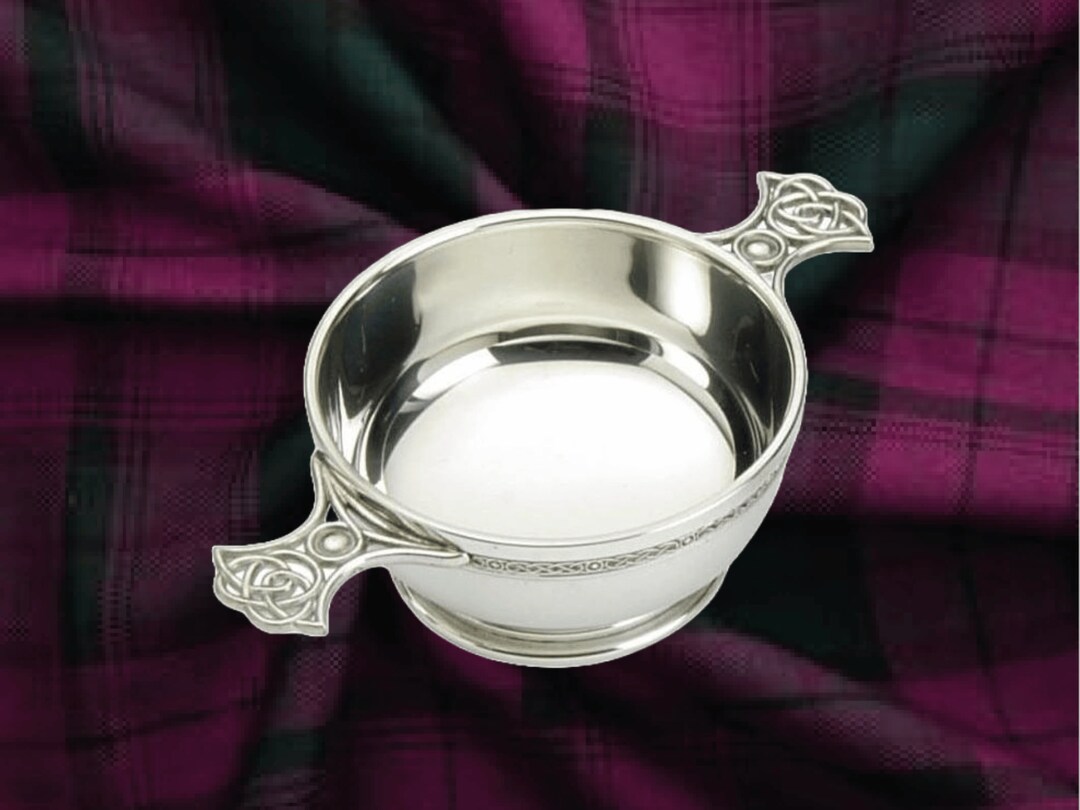 Personalised Celtic Weave Handle Pewter Quaich (2"/3"/4" Sizes ...