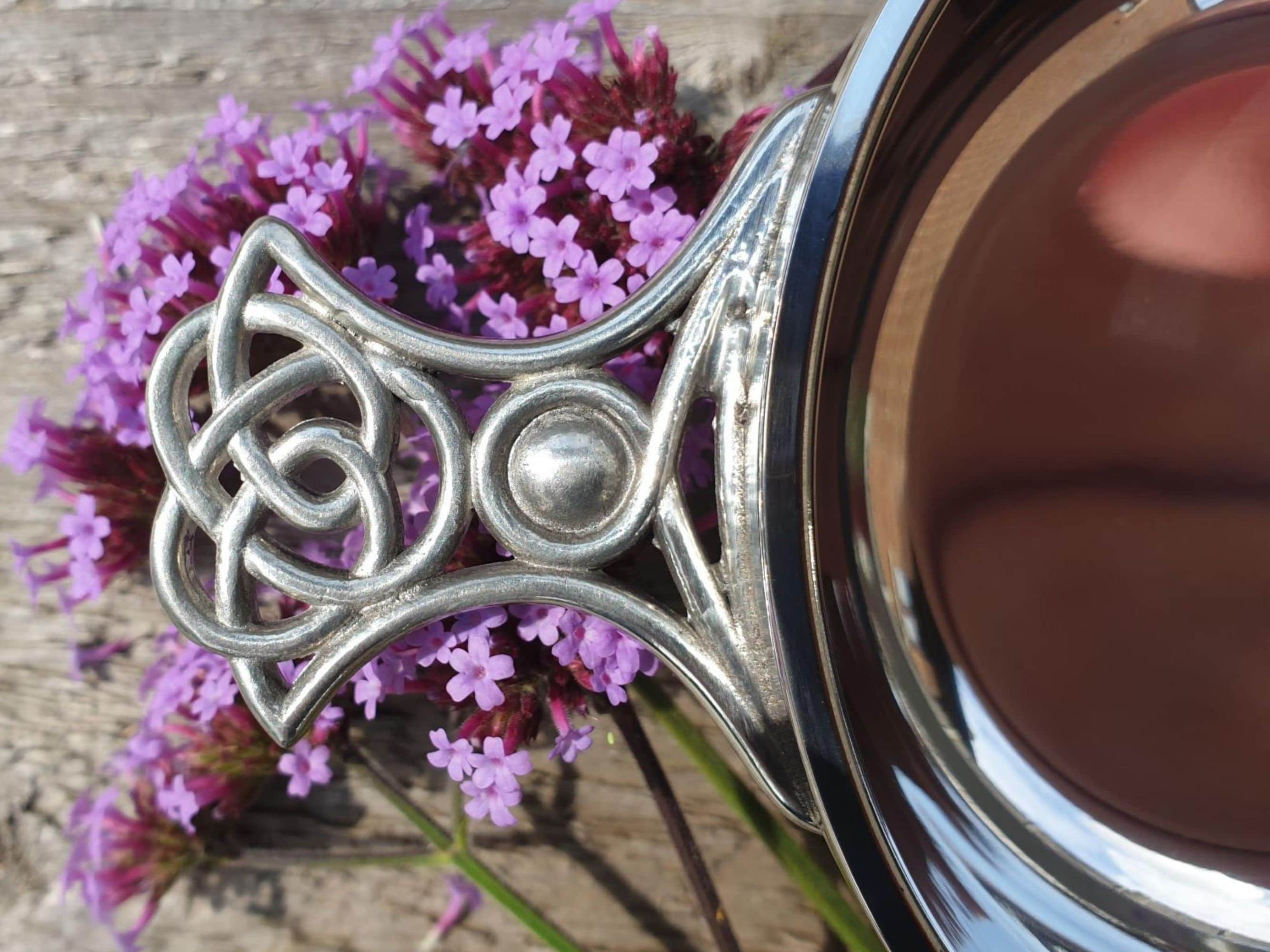 Personalised Celtic Weave Handle Pewter Quaich 2/3/4 Sizes Handmade and ...