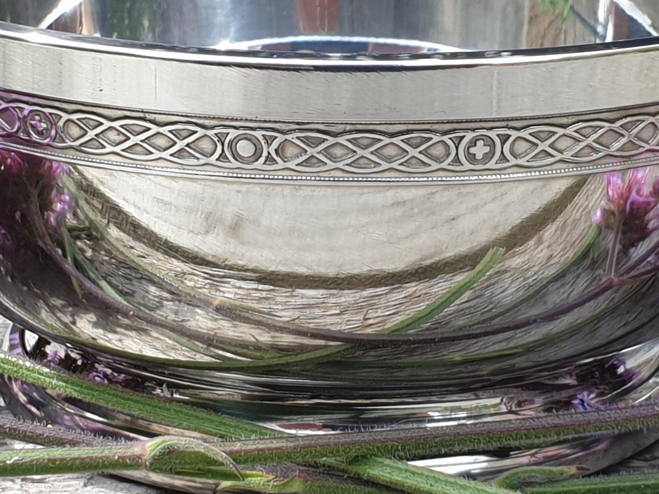 Personalised Celtic Weave Handle Pewter Quaich 2/3/4 Sizes Handmade and ...