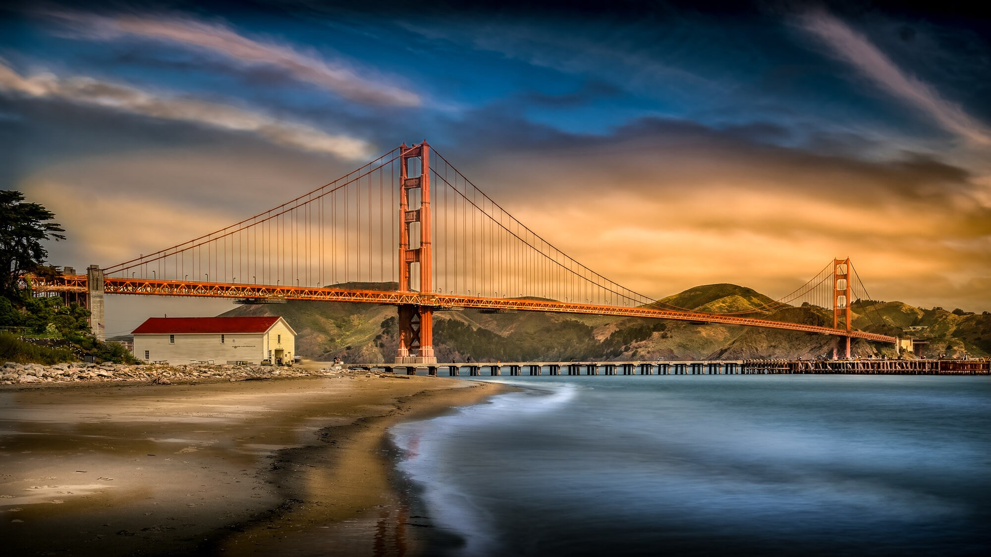 Color Golden Gate Bridge, Art Photo, San Francisco, Skyline, Iconic ...