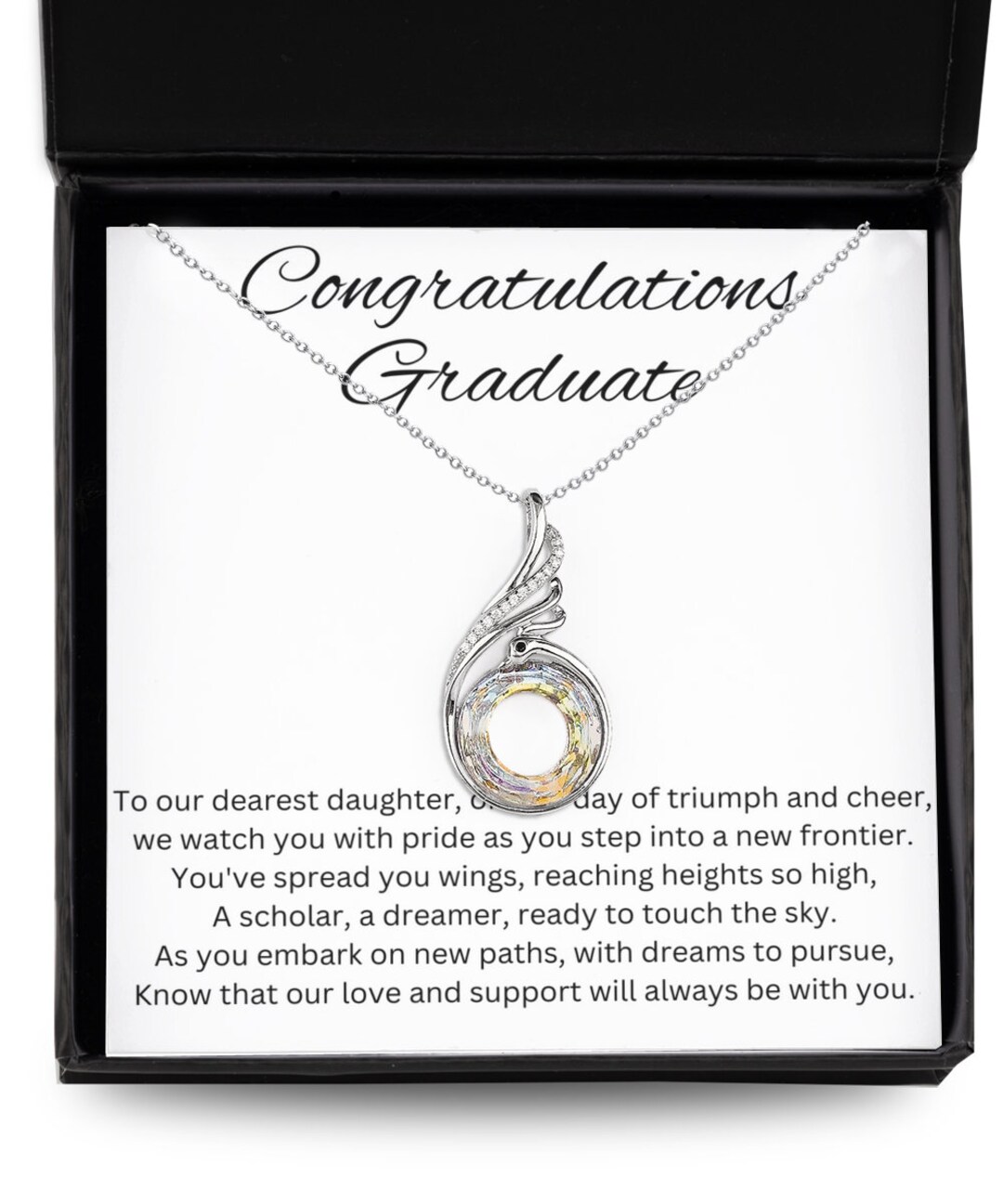 Rising Phoenix Necklace for Graduate, Graduate Gift for Daughter ...