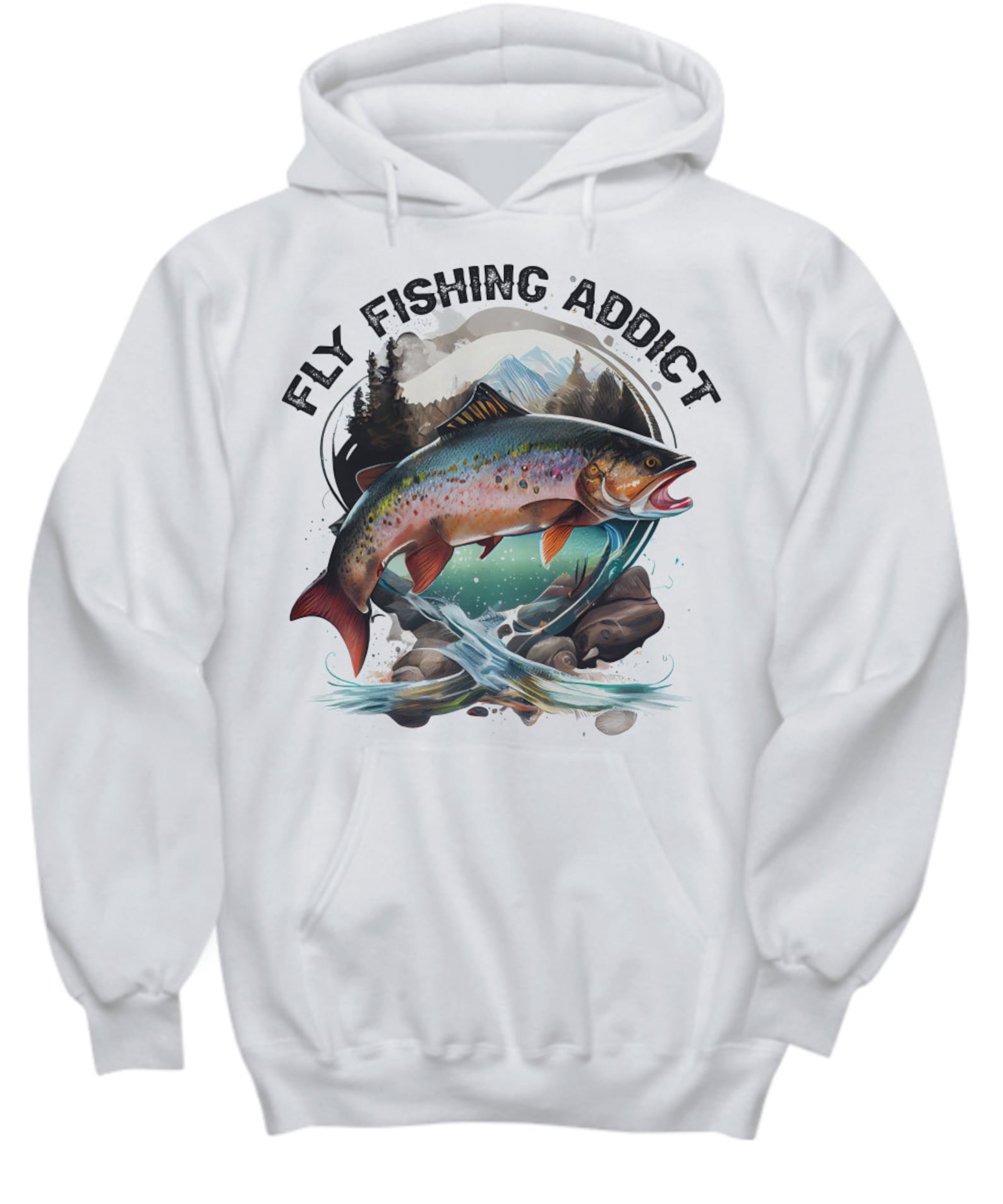 Fly Fishing Hoodie or Sweatshirt for Men Women Fathers Day Birthday ...