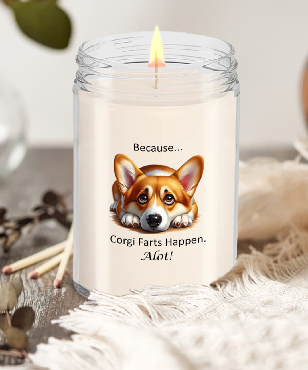 Corgi Farts Candle, Because Corgi Farts Happen ALOT, 16oz Vanilla Soy ...