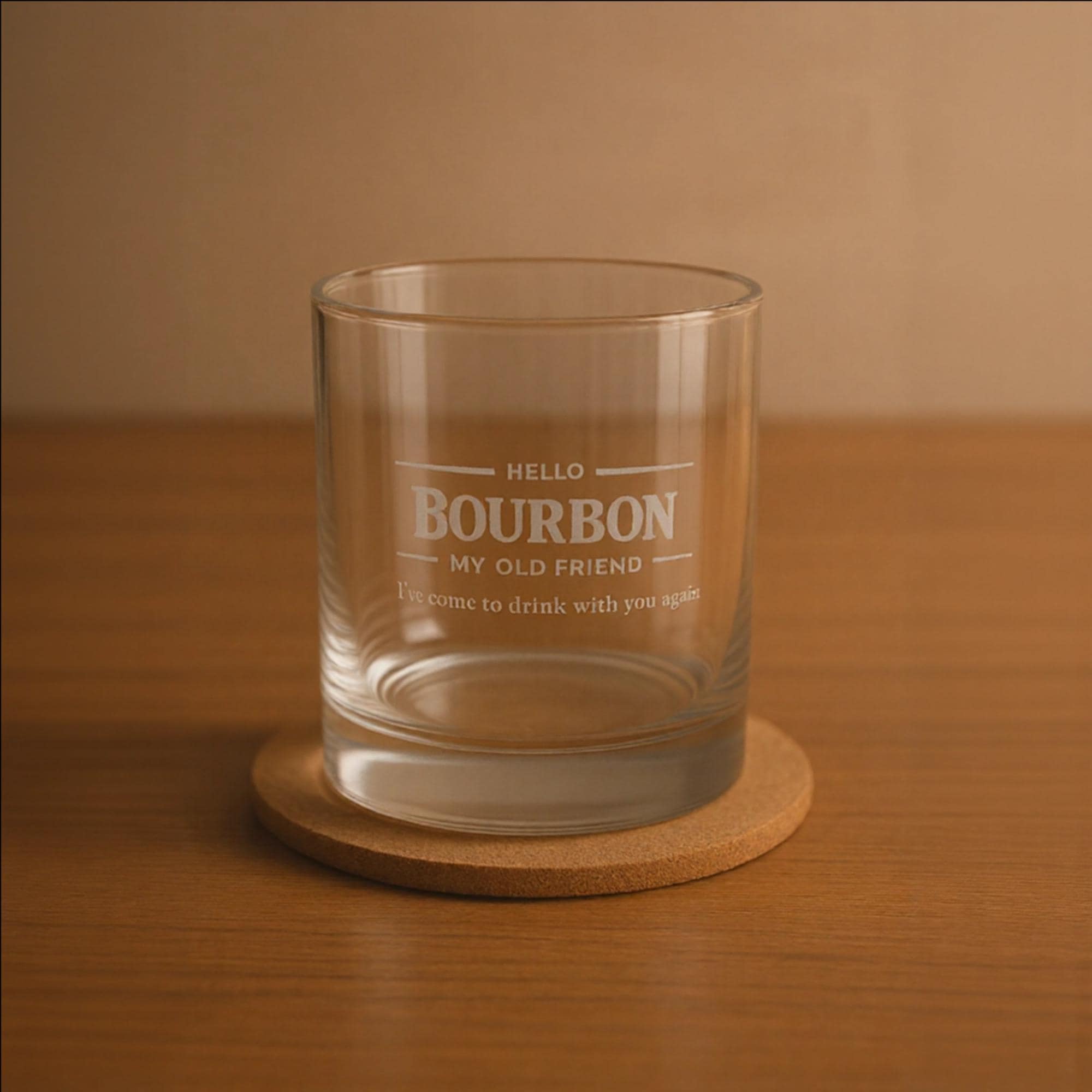 Hello Bourbon Engraved Whiskey Glass | 10.5oz On-the-rocks - Etsy