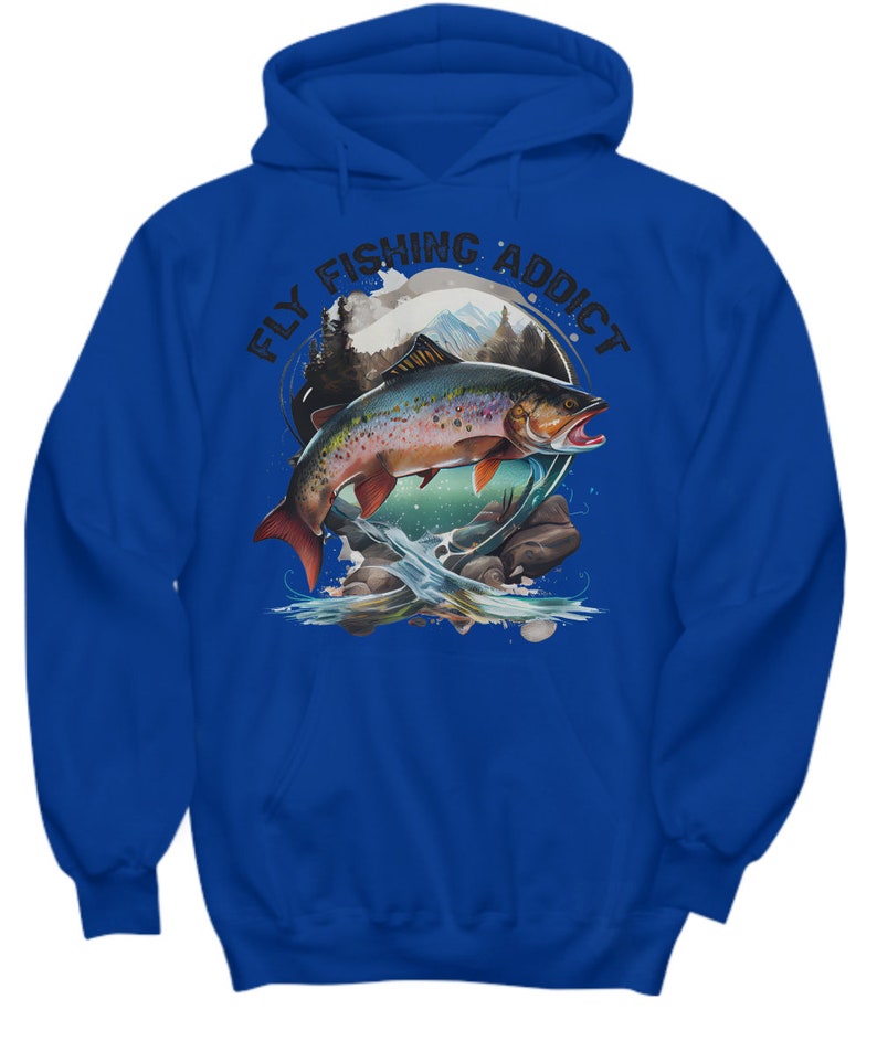 Fly Fishing Hoodie or Sweatshirt for Men Women Fathers Day Birthday ...
