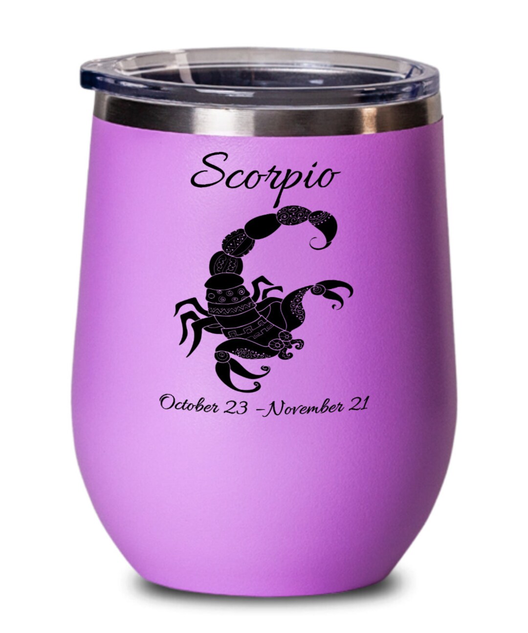 Scorpio Wine Glass, Zodiac Sign 12oz Scorpio Wine Tumbler, Scorpio Sign ...