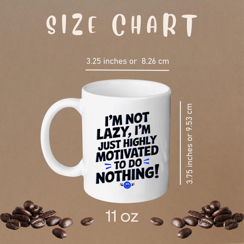 Funny Lazy Coffee Mug, Procrastination Gift - Etsy