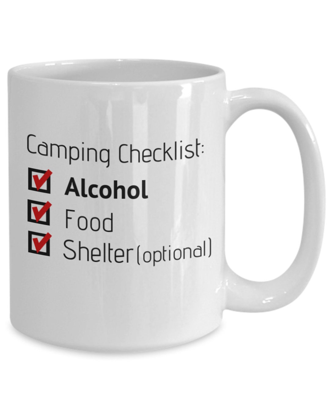 Camping Mug Camping Checklist Coffee Mug Camping Lover for Wife for ...