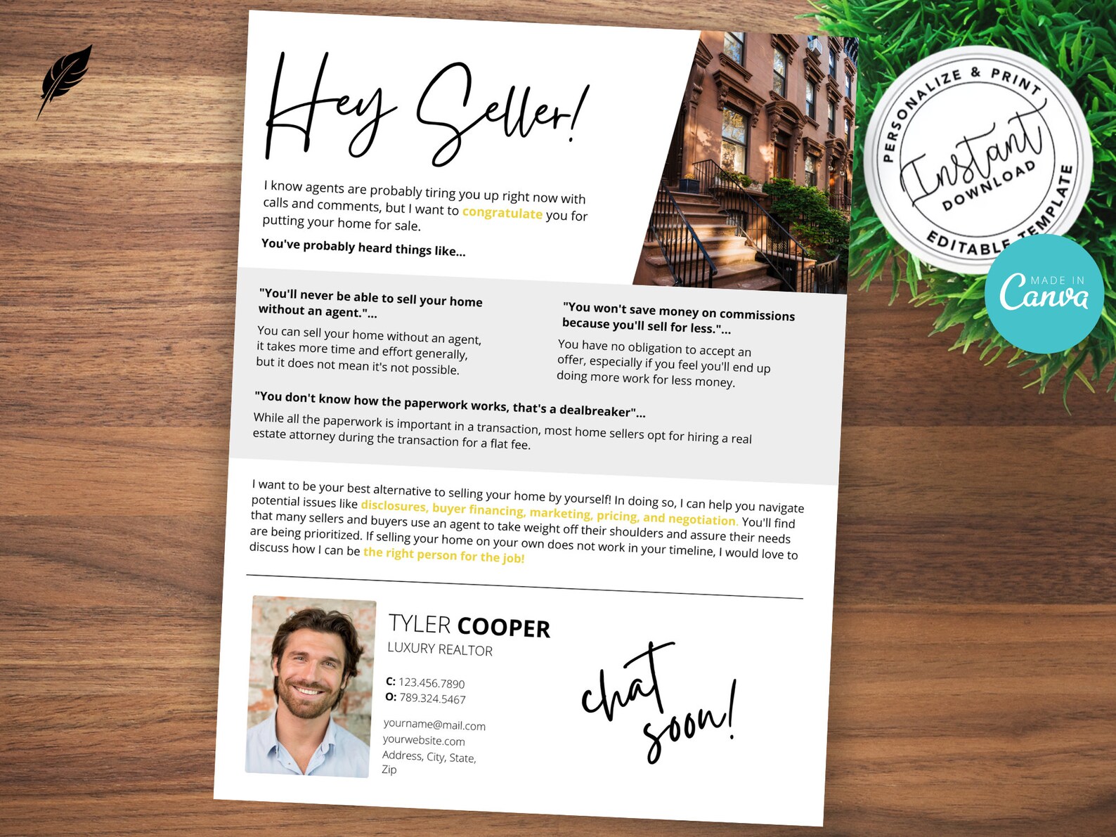 FSBO, for Sale by Owner Letter, Real Estate Marketing, Real Estate ...