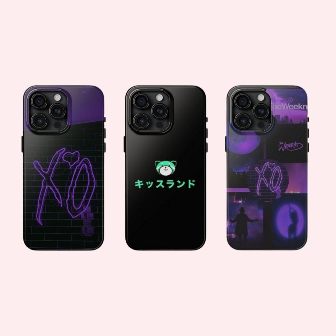 The Weeknd XO Phone Case Aesthetic Neon Purple iPhone Case Dark Pop ...