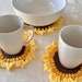 Crochet Flower Coasters, 3 Pieces in a Set + Basket. Perfect for ...