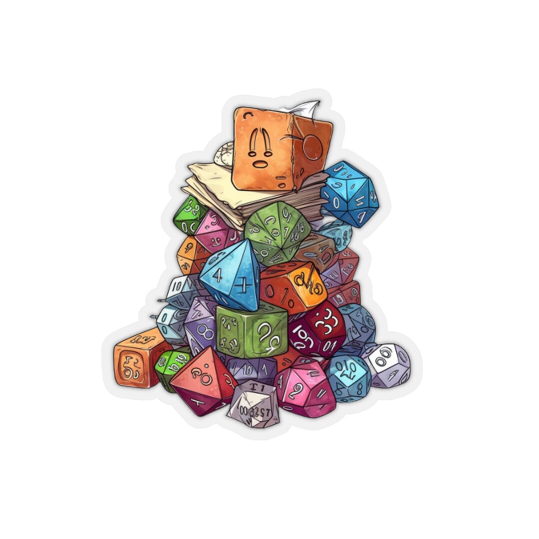 Chibi Dice Stack Stickers Nerdy and Gamer's Essential - Etsy