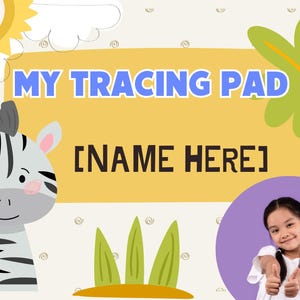 PLR Cursive Name Tracing Pad for Kids – Personalized Handwriting ...