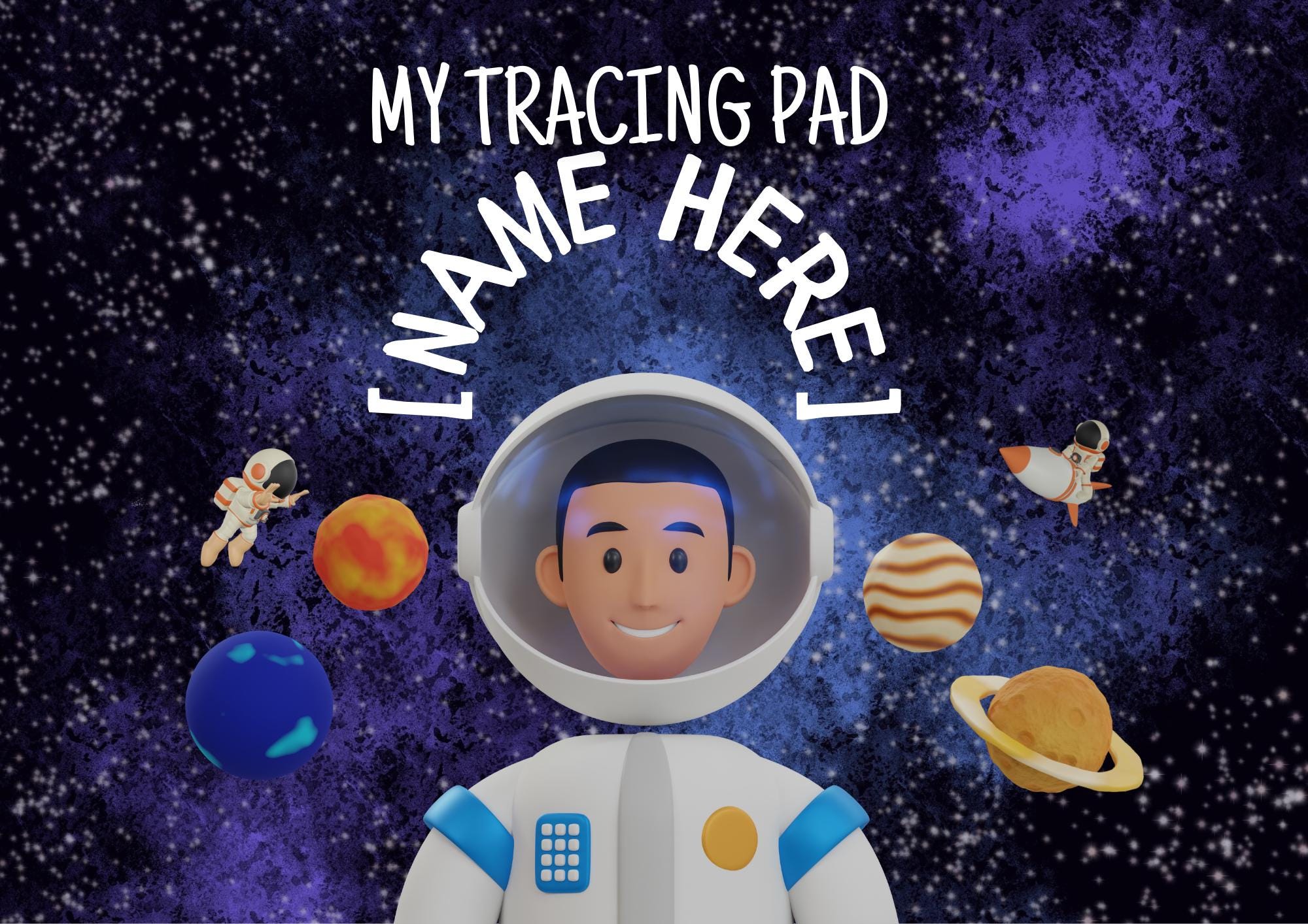 PLR Cursive Name Tracing Pad for Kids – Personalized Handwriting ...