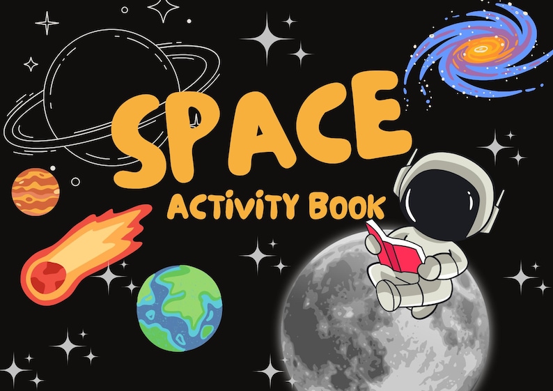 PLR Galaxy Space Activity Book for Kids | Printable Outer Space Games ...