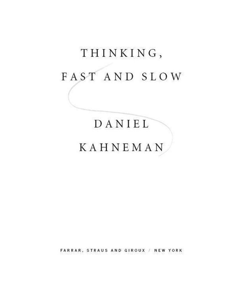 Thinking Fast and Slow Daniel Kahneman Study Guide | Psychology Book ...